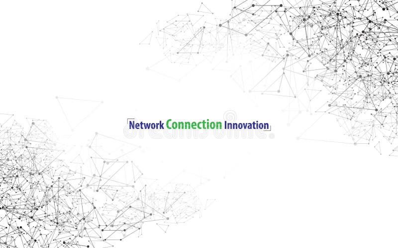 Abstract Technology Innovation Network Molecular Particle Design ...