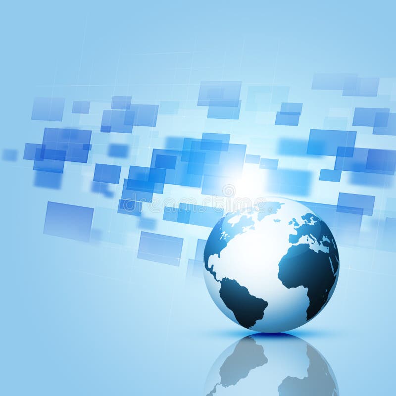 Abstract Technology Interface Blue Background Stock Illustration ...