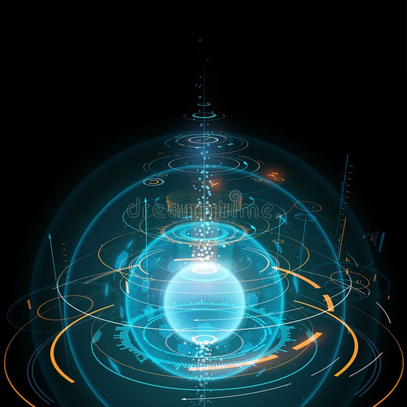 Abstract Technology Interface Stock Vector - Illustration of light ...