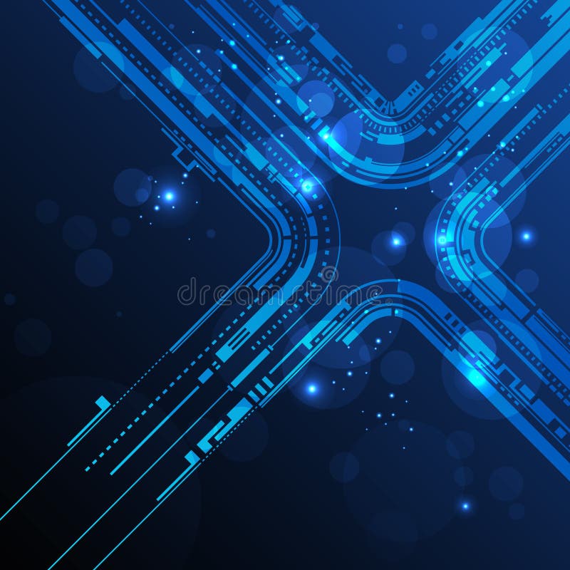Abstract Technology Line Background Stock Vector - Illustration of ...