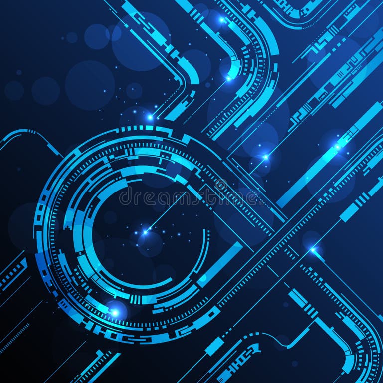 Abstract Technology Line Background Stock Vector - Illustration of ...