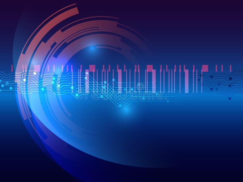 Abstract Technology Line Vector Background Stock Vector - Illustration ...