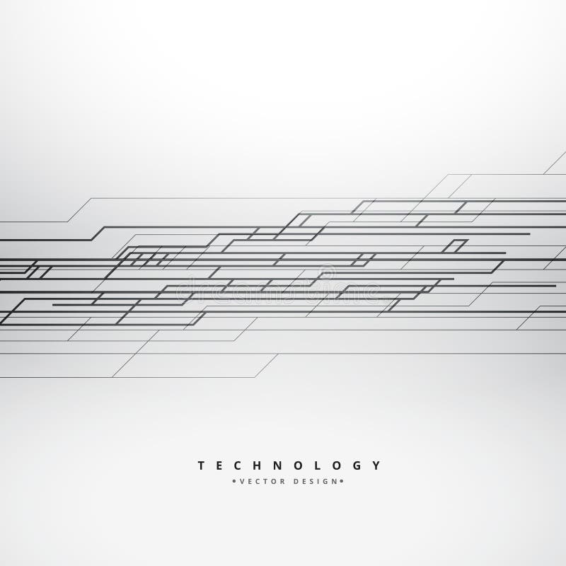 Abstract Technology Lines Background Vector Design Illustration Stock ...