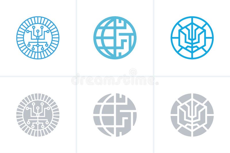 Abstract Technology Logo Icon Design Template Elements Stock Vector ...