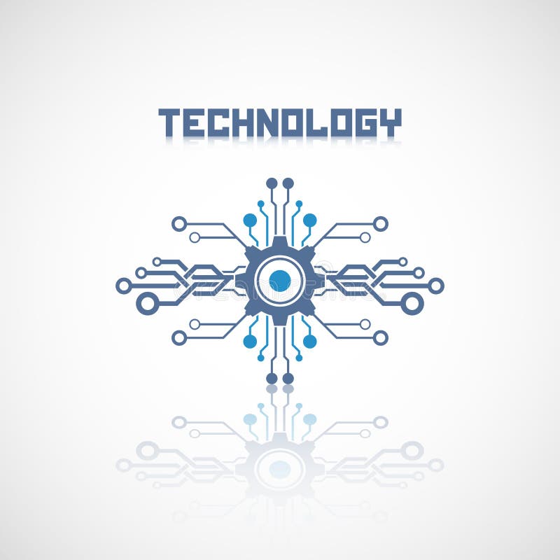 Abstract Technology Logo with Reflect. Stock Vector - Illustration of ...