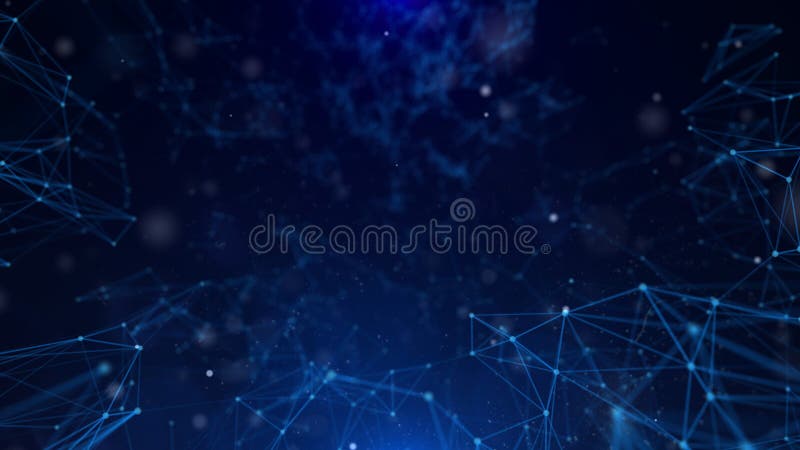 Abstract Technology of Low Poly Triangle Shape with Dots and Lines ...