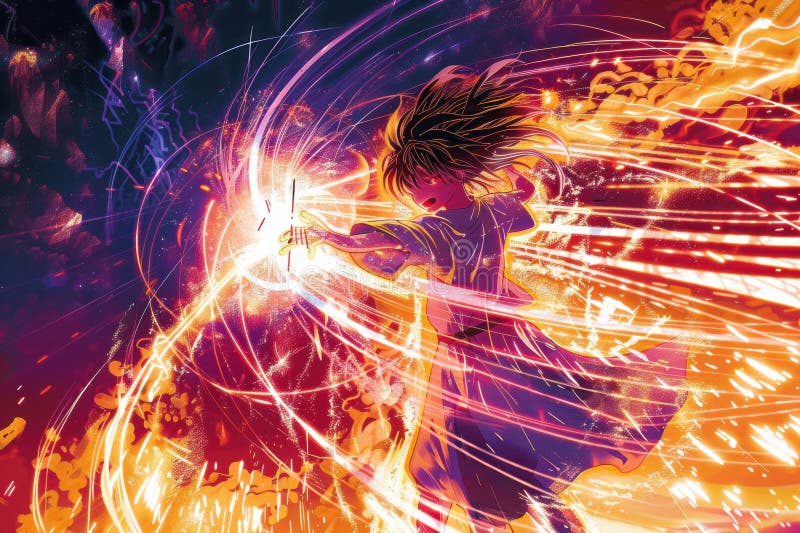 Abstract Technology with Magnetic Fields, Digital Forces, Glowing ...