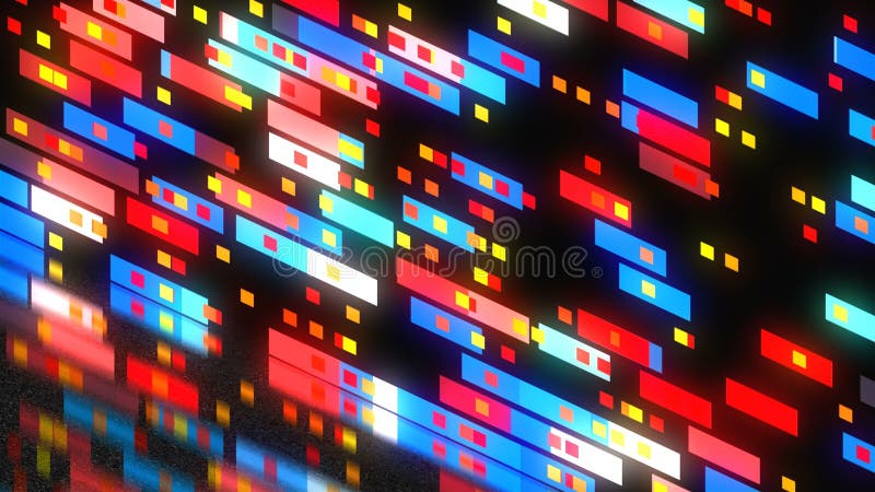 Abstract Technology with Many Rectangles Background, Surface with ...