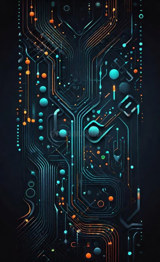 Technology or Medical Shape Patterns Ai Generated Stock Illustration - Illustration of digital ...