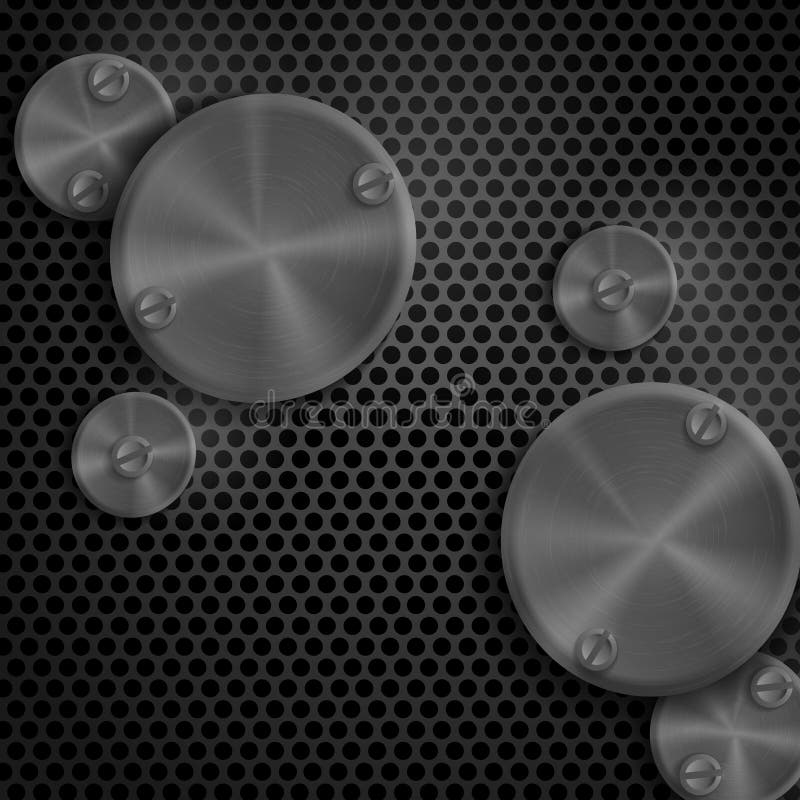 Abstract Technology Metal Texture Button. Stock Vector - Illustration ...