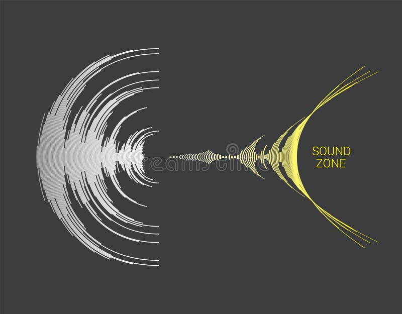 Abstract Technology Music Poster. Radial Sound Wave Banner Stock Vector ...