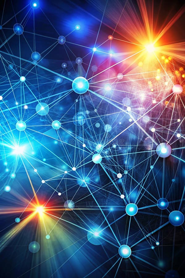 Abstract Technology Network Background Stock Illustration ...