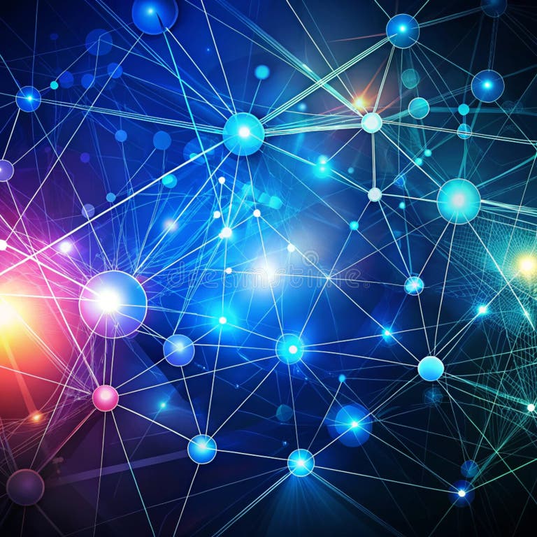 Abstract Technology Network Background Illustration Stock Illustration ...