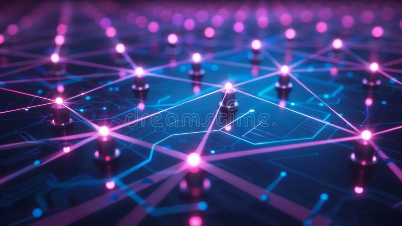 Abstract Technology Network Connection - Data Transmission Stock ...