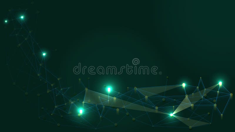 Abstract Technology Network Structure Background Futuristic Plexus Effect Computer Geometric