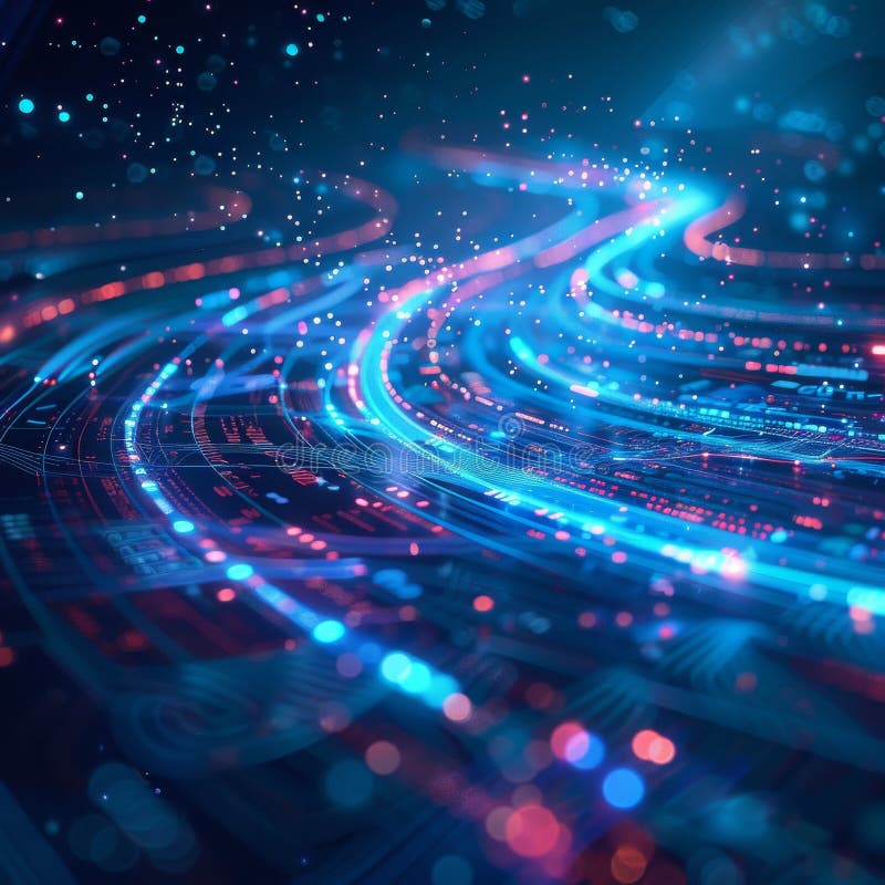 Abstract Technology Particle of Light Background Stock Photo - Image of ...