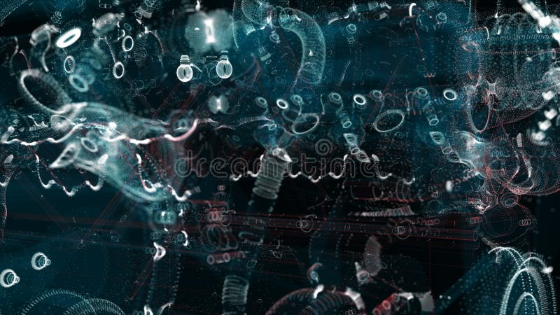 Abstract Technology Particles Mesh Background Stock Illustration ...