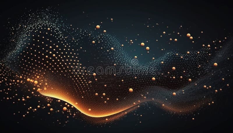 Abstract Technology Particles Mesh Background Stock Illustration ...