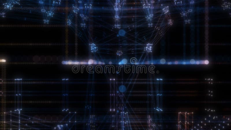 Abstract Technology Particles Mesh Background Stock Illustration ...