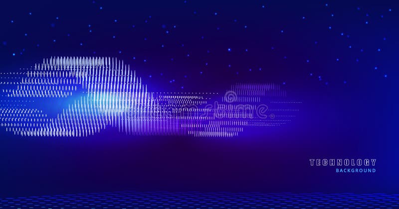 Abstract Technology Particles Mesh Background. Stock Vector ...