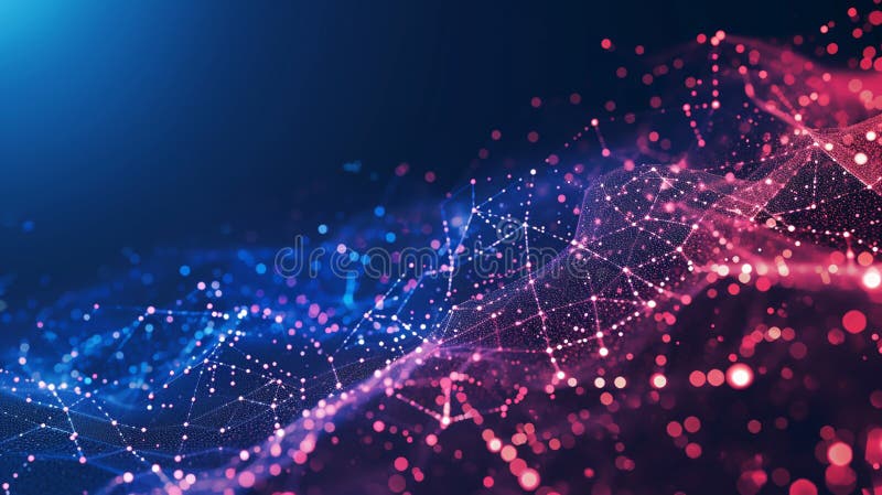 Abstract Technology Particles Mesh Background . Generative Ai Stock ...