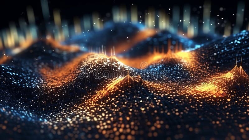 Abstract Technology Particles Mesh Background. Generative AI Stock ...