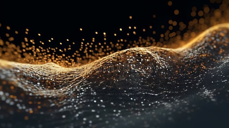 Abstract Technology Particles Mesh Background. Generative AI Stock ...