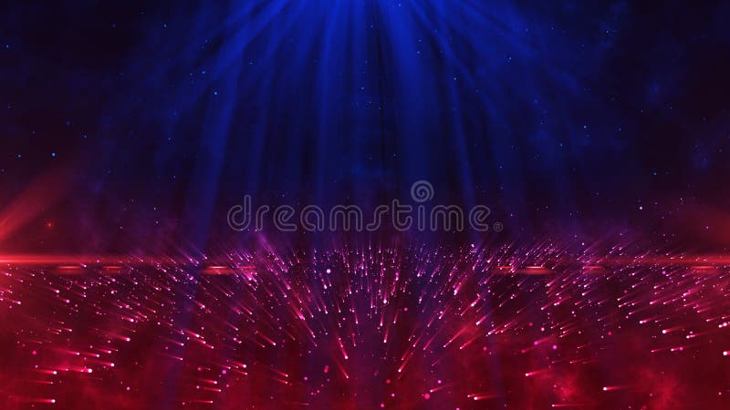 Abstract Technology Particles Wave with Light Flare Digital Background ...