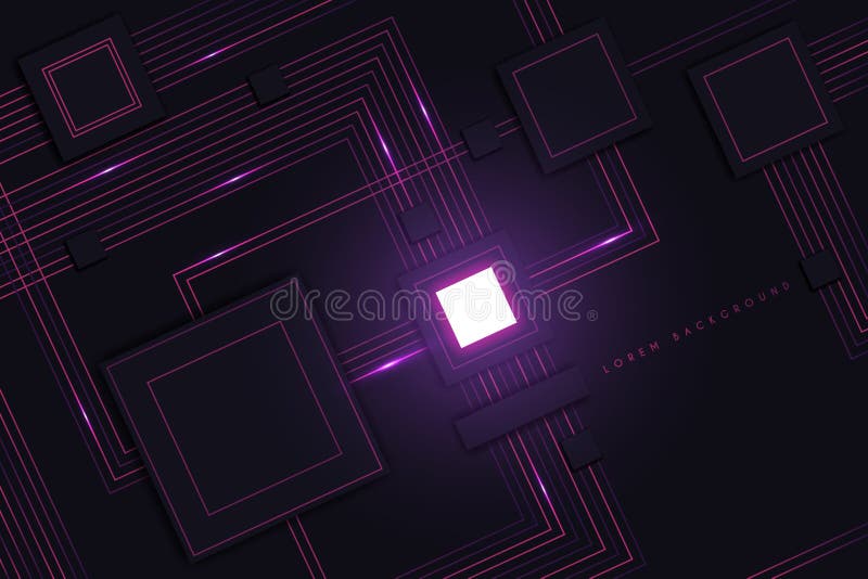Abstract Technology Pattern Background with Glow Effect Stock Vector ...