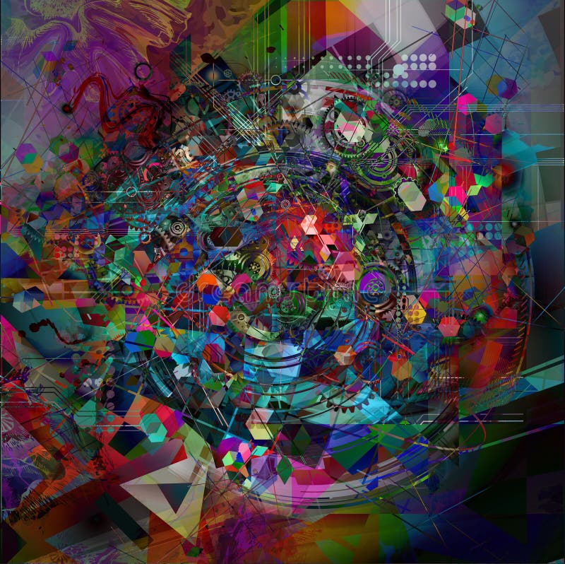 Abstract Technology Pattern Illustration Stock Illustration ...