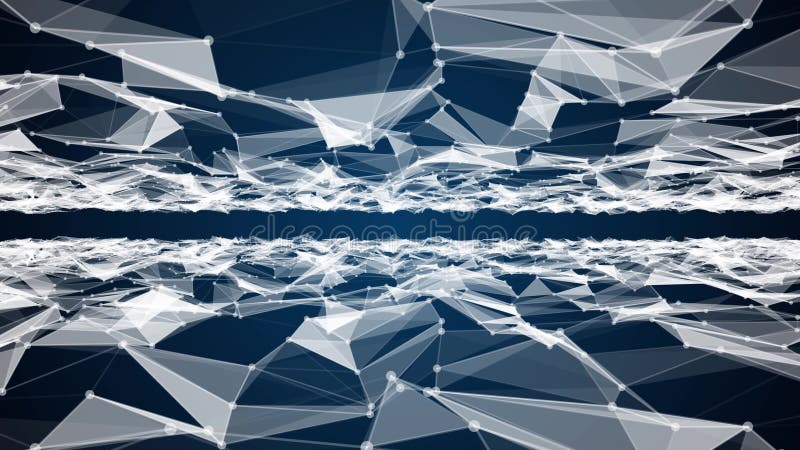 Abstract Technology Plexus Stylish Dynamic Digital Background Stock