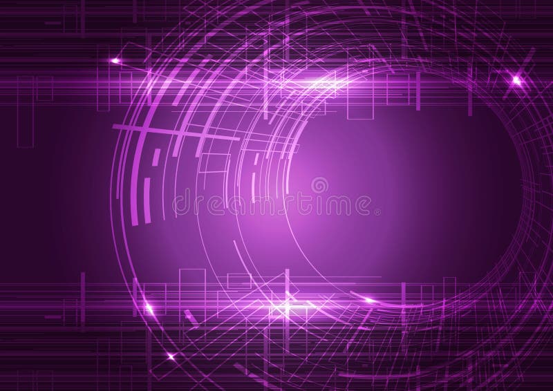Abstract Technology Purple Background Stock Vector - Illustration of ...