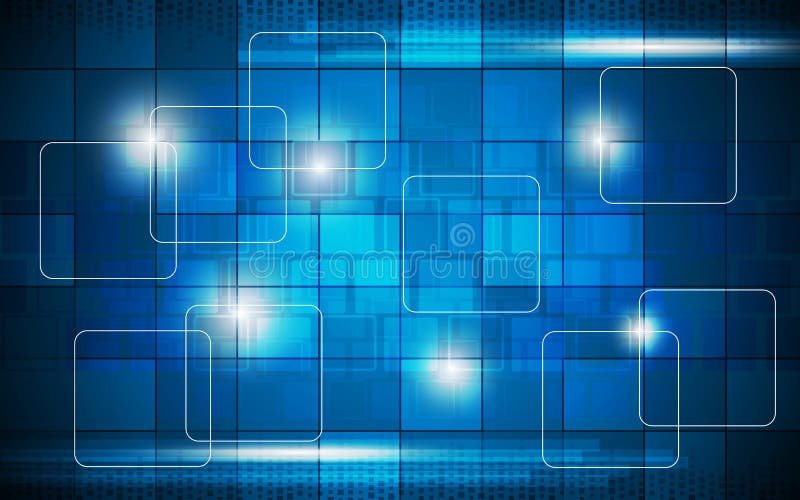 Rectangle Technology and Gear Abstract Background Stock Vector ...