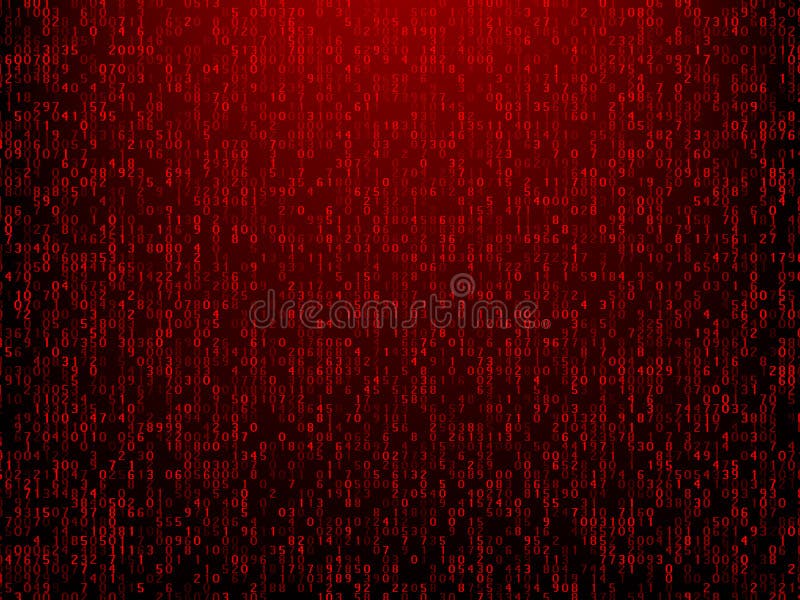 Abstract Technology Computer Code Red Background Stock Vector ...