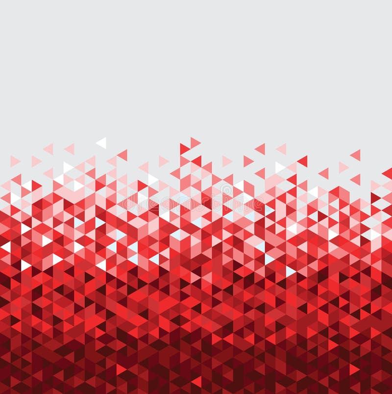 Abstract Technology Red Background with Triangle Stock Vector ...