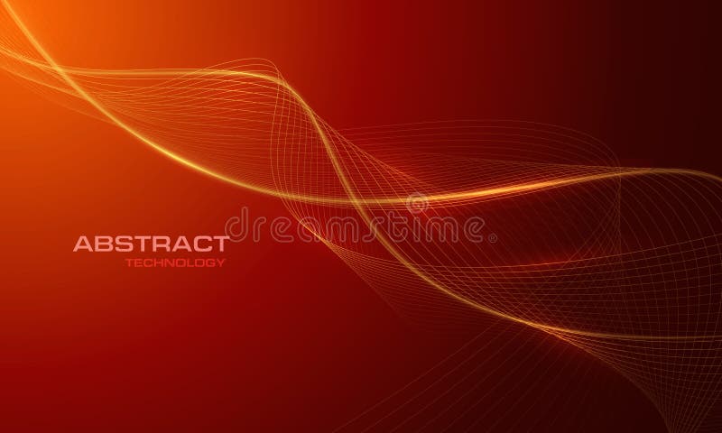 Abstract Technology Red Light Wave Curve Design Modern Futuristic ...
