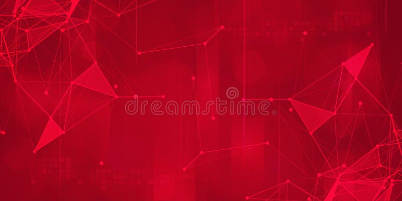 Digital Technology Futuristic Internet Network Connection Red ...