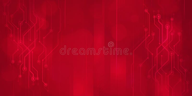Digital Technology Futuristic Internet Network Connection Red ...