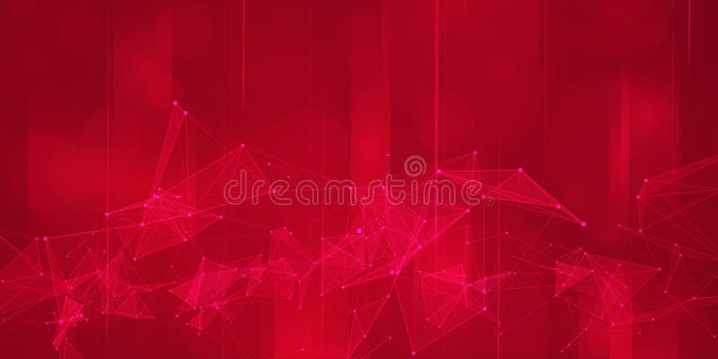 Digital Technology Futuristic Internet Network Connection Red ...