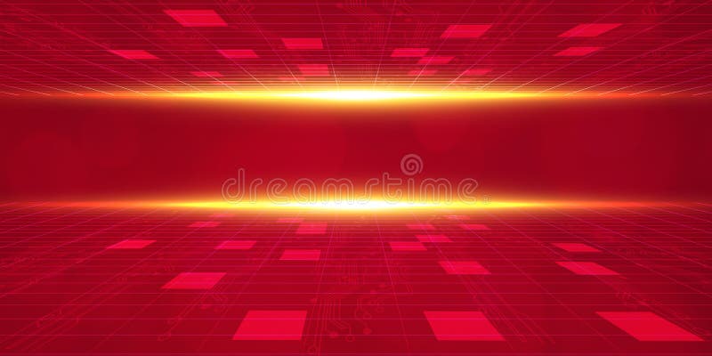 Digital Technology Futuristic Internet Network Connection Red ...