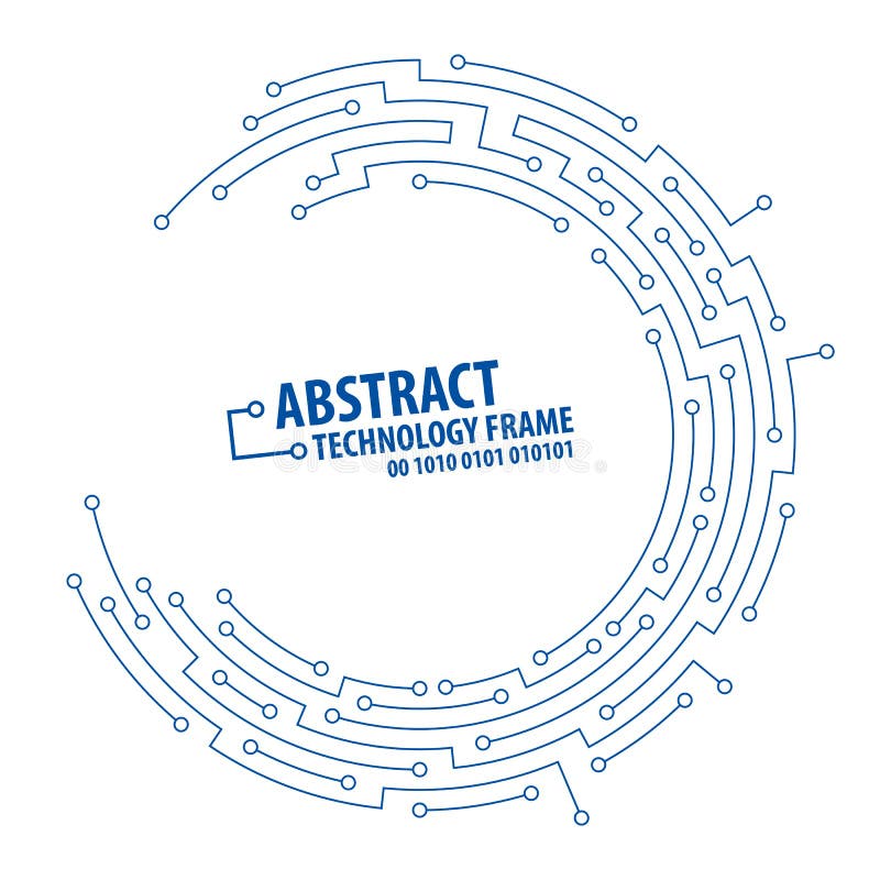 Abstract Technology Round Frame Stock Vector - Illustration of circle ...