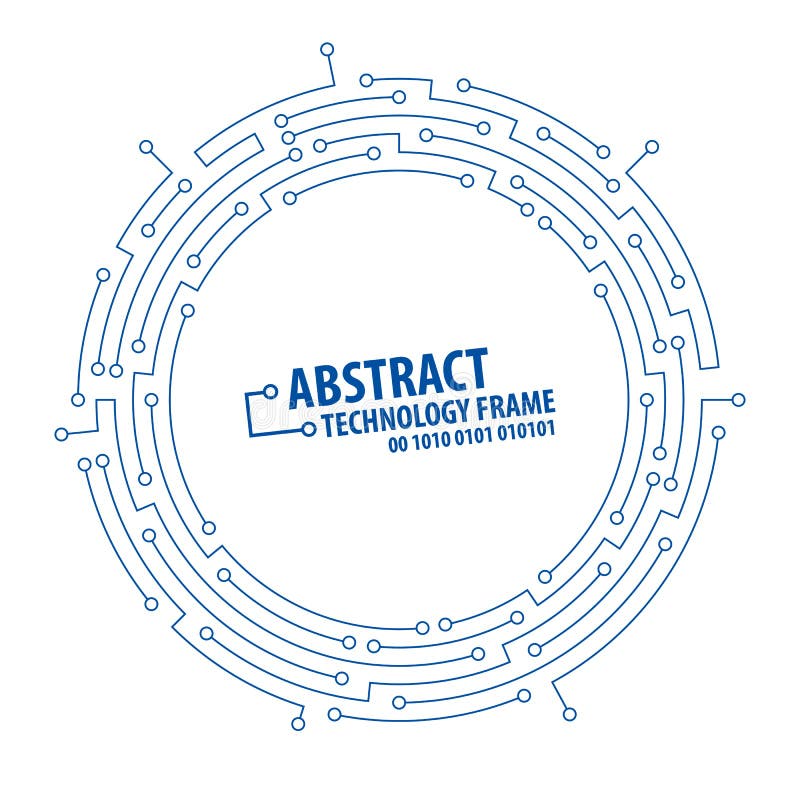 Abstract Technology Round Frame Stock Vector - Illustration of ...
