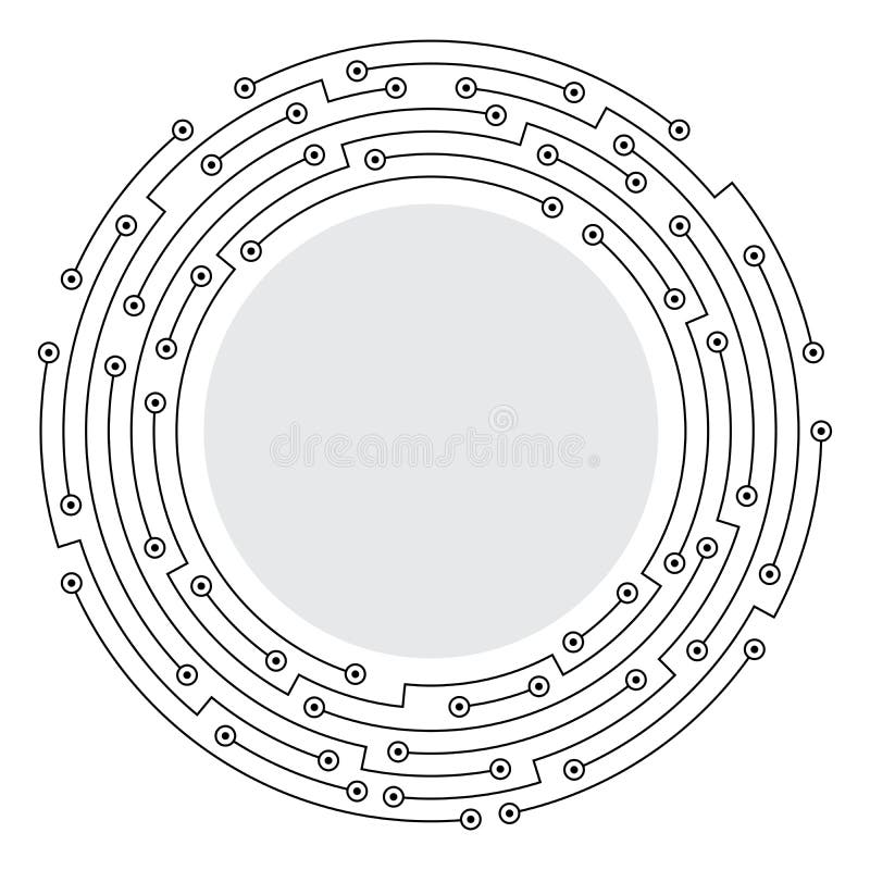 Round Circuit Board Frame Stock Illustrations – 201 Round Circuit Board ...