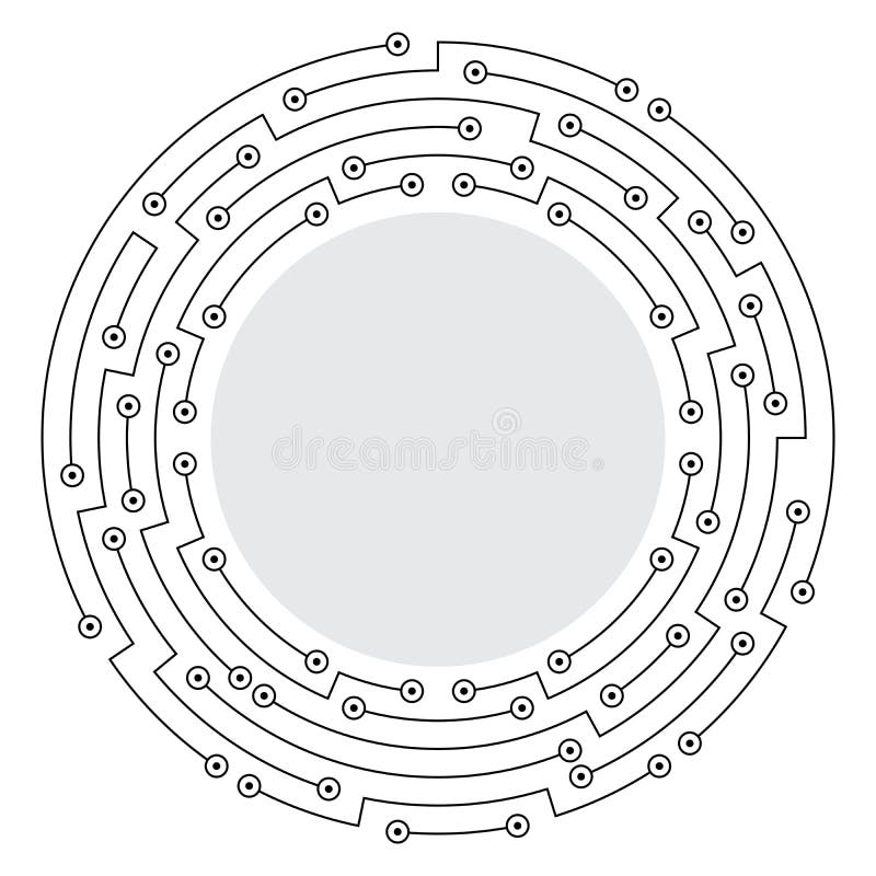Abstract Technology Round Frame Stock Vector - Illustration of idea ...