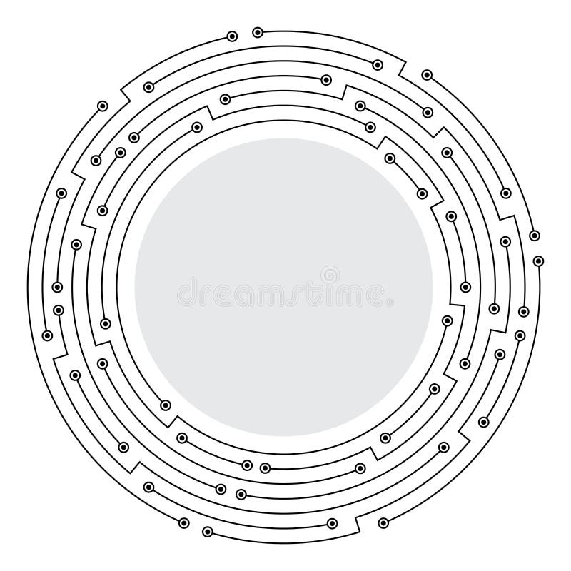 Round Circuit Board Frame Stock Illustrations – 201 Round Circuit Board ...