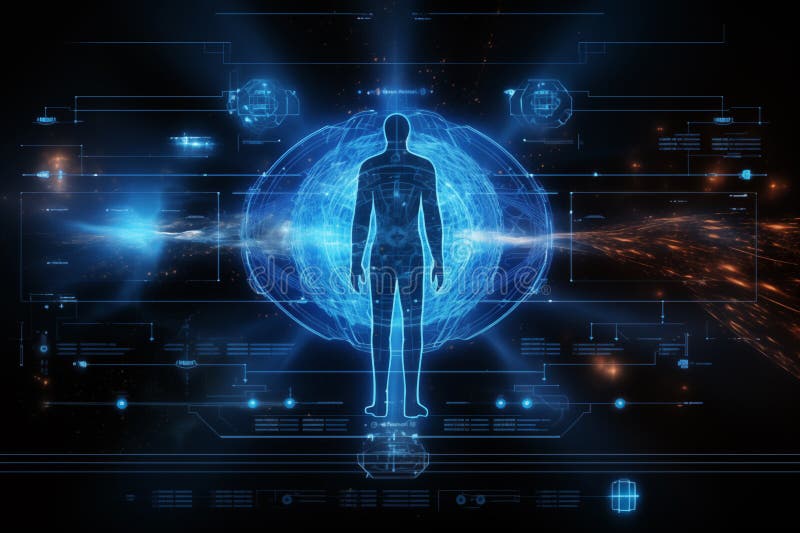 Abstract Technology Science Concept Human Data Health Digital. by ...