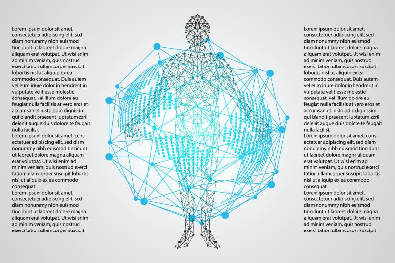Abstract Technology Science Concept Human and World Digital Link Stock ...