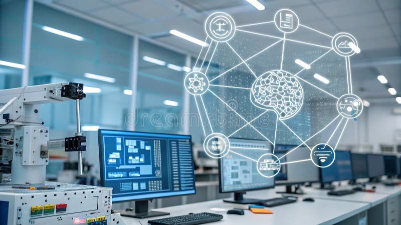 Abstract Technology Science Network, Data Connections Display Art ...