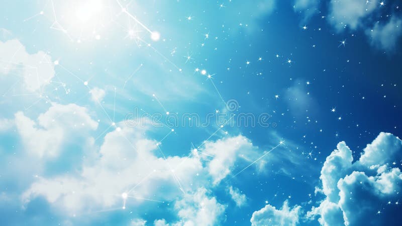 Abstract Technology Sky Background Stock Image - Image of visual ...