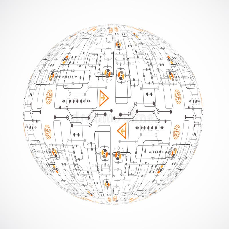 Abstract technology sphere stock vector. Illustration of mother - 48278742